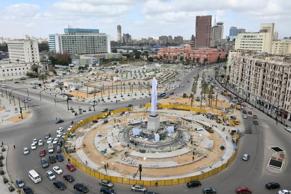 أول صور جوية لميدان التحرير قبل الانتهاء من تطويره شبابيك